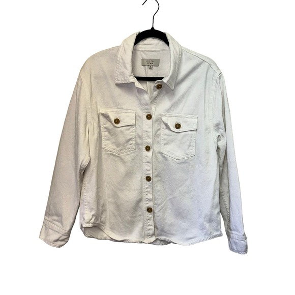 Love Tree | Tops | Nwot Love Tree Denim White Button Down Top | Poshmark